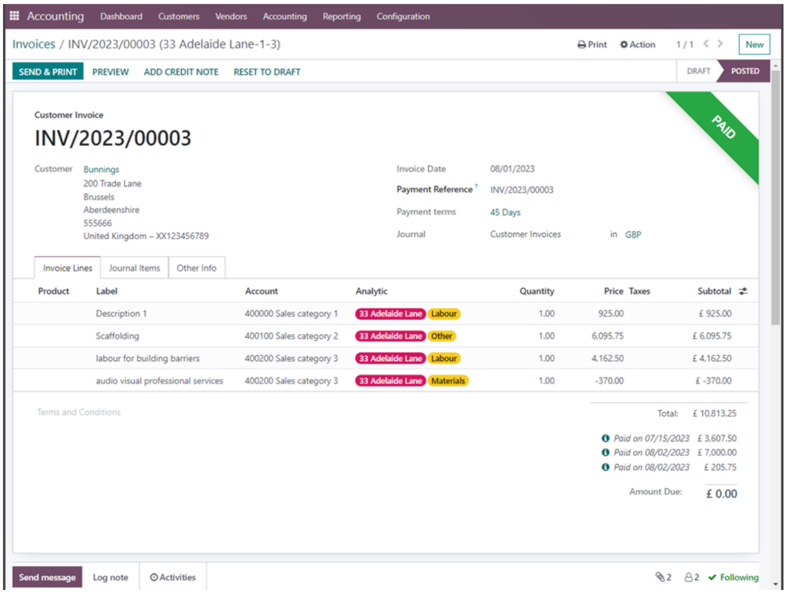 Odoo for Construction Project Management - First Line Software
